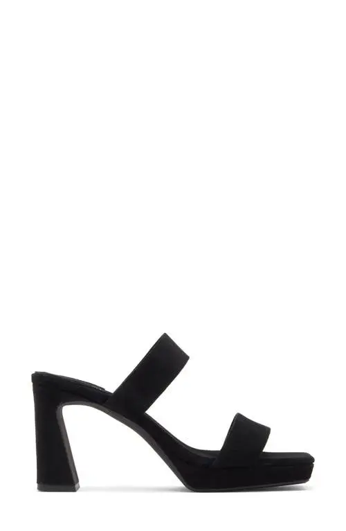 Jeffrey Campbell Danity Platform Slide Sandal - Black Suede