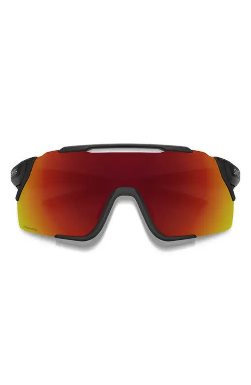 SMITH Attack 130mm Chromapop™ Shield Sunglasses - Matte Black /chromapop Red