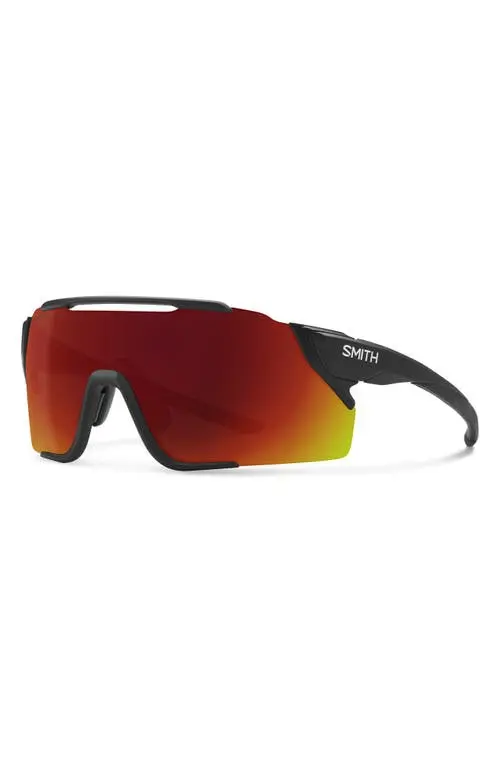 SMITH Attack 130mm Chromapop™ Shield Sunglasses - Matte Black /chromapop Red