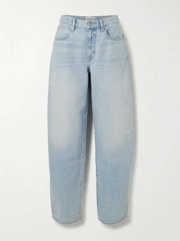 SLVRLAKE Ella Mid-rise Barrel-leg Jeans - Blue