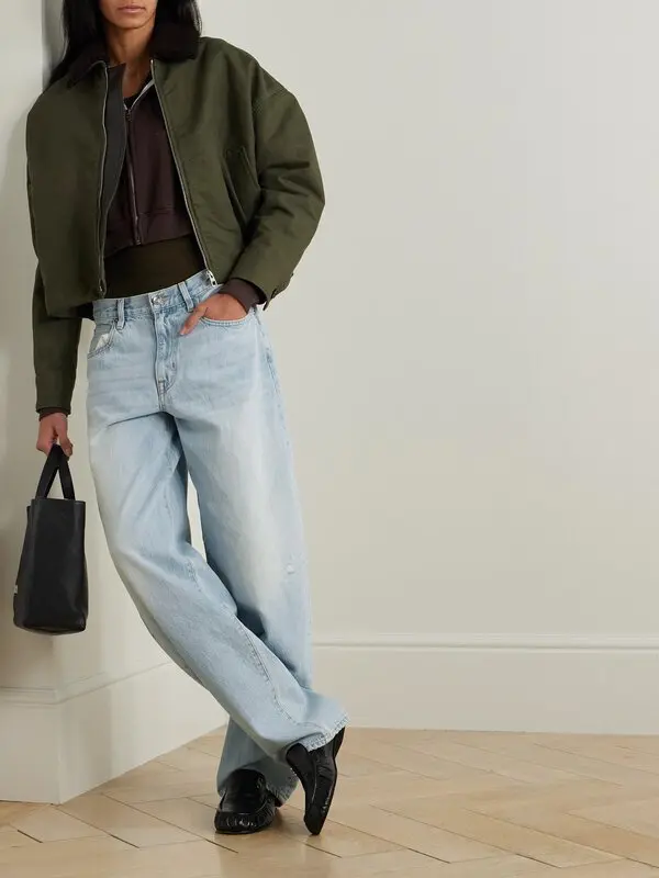 SLVRLAKE Ella Mid-rise Barrel-leg Jeans - Blue