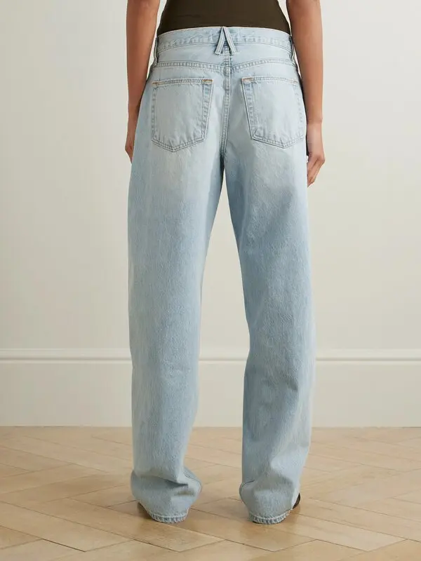 SLVRLAKE Ella Mid-rise Barrel-leg Jeans - Blue
