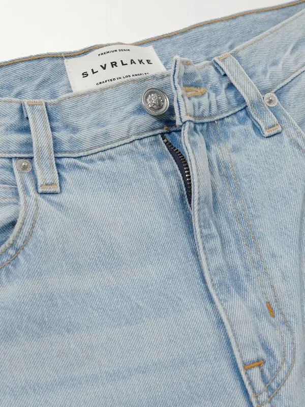 SLVRLAKE Ella Mid-rise Barrel-leg Jeans - Blue