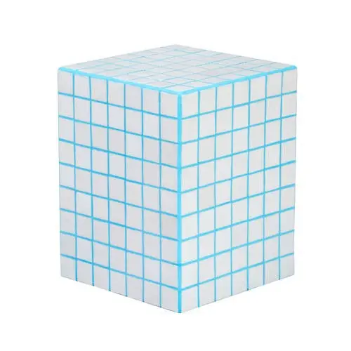 JONATHAN Y Callista 18" Modern Bohemian Ceramic Tiled Rectangle End Table - Neon Blue White