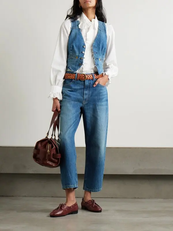 Polo Ralph Lauren Bow High-rise Tapered Jeans