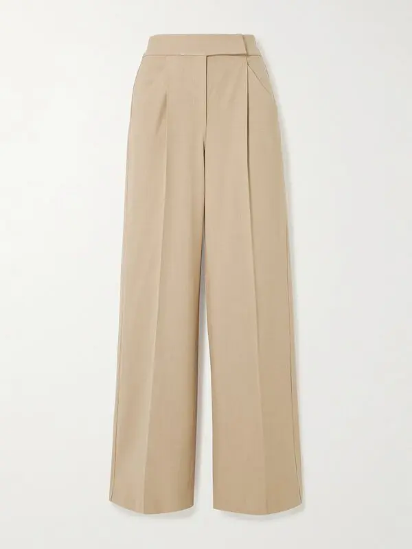 Veronica Beard Marbeau Pleated Wide-leg Pants