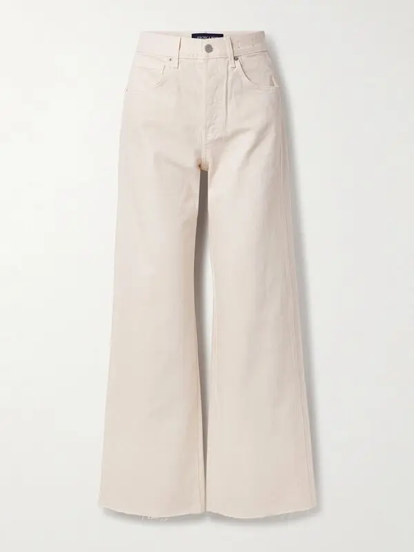 Veronica Beard Taylor High-rise Wide-leg Jeans