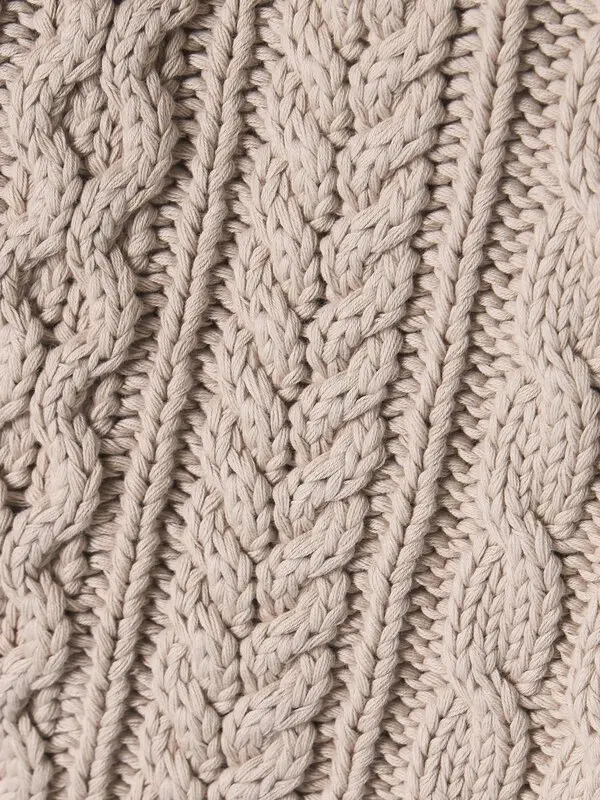 NILI LOTAN Rory Cable-knit Cotton Sweater