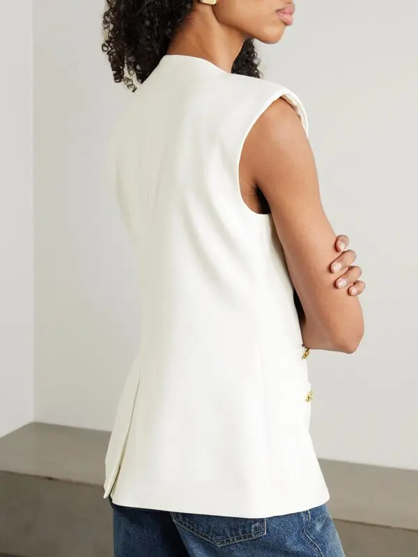 Veronica Beard Tamara Linen-blend Twill Vest