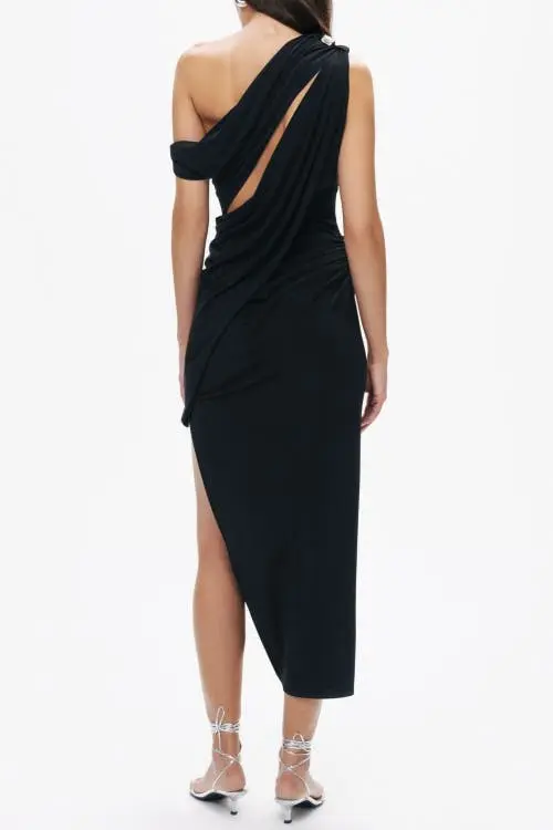 v neck midi dress pattern Sleeveless Twist-Detail V-Neck Midi Dress