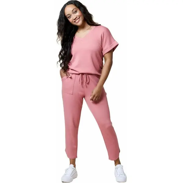 SOFTIES Athleisure Puredream V-neck Lounge Set - Copper Rose