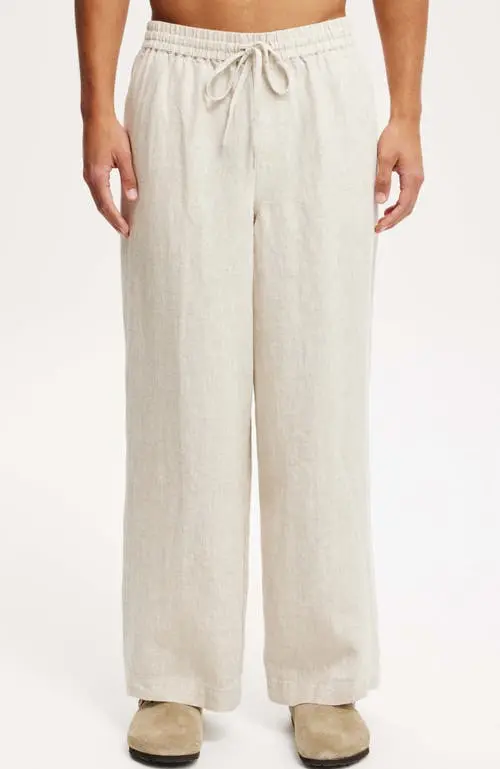 COTTON ON Super Baggy Linen Pant - Oatmeal