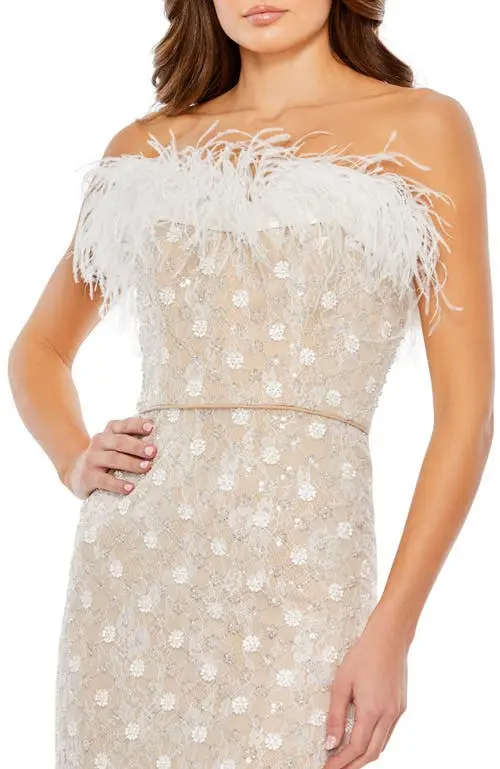 Mac Duggal Embellished Strapless Column Gown