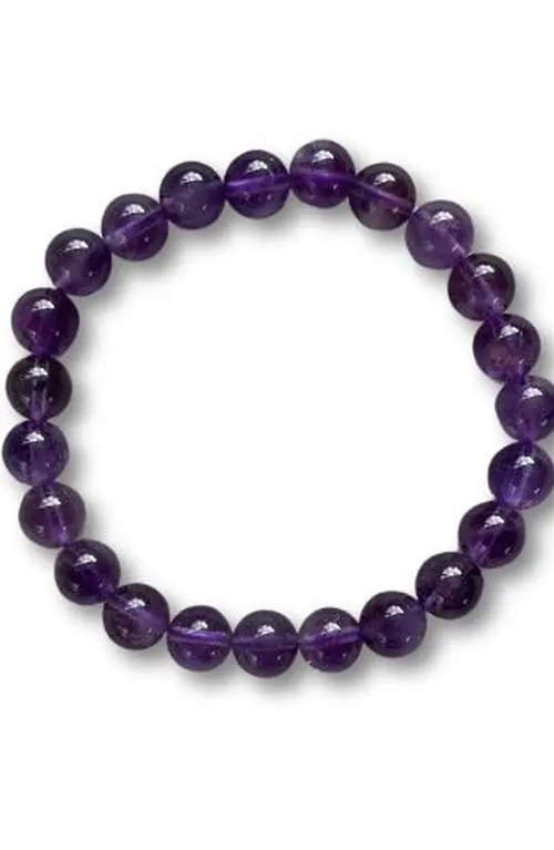 HUMANIST BEAUTY Crystal Beaded Bracelet - Amethyst