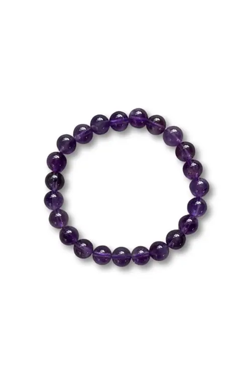 HUMANIST BEAUTY Crystal Beaded Bracelet - Amethyst