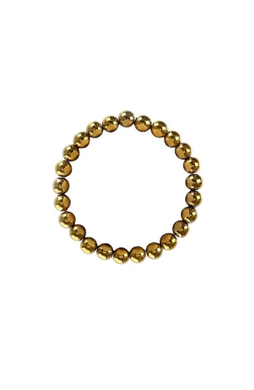 HUMANIST BEAUTY Crystal Healing Beaded Bracelet - Golden Hematite