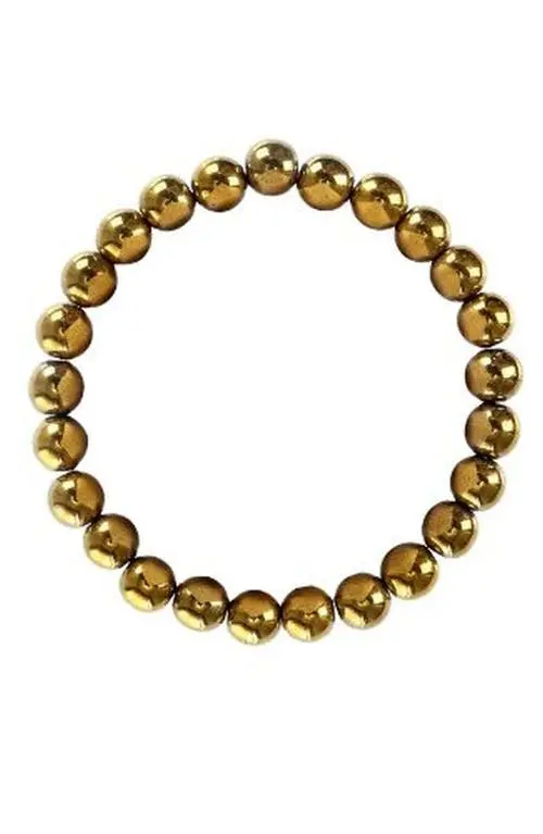 HUMANIST BEAUTY Crystal Beaded Bracelet - Golden Hematite