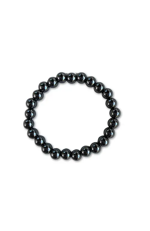HUMANIST BEAUTY Crystal Healing Beaded Bracelet - Hematite