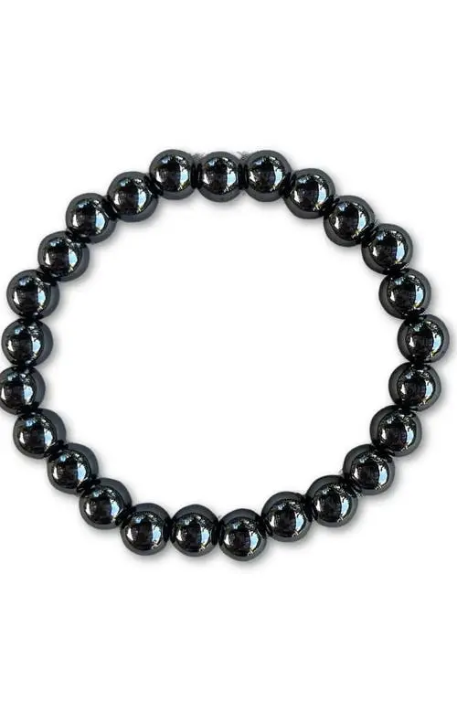 HUMANIST BEAUTY Crystal Beaded Bracelet - Hematite