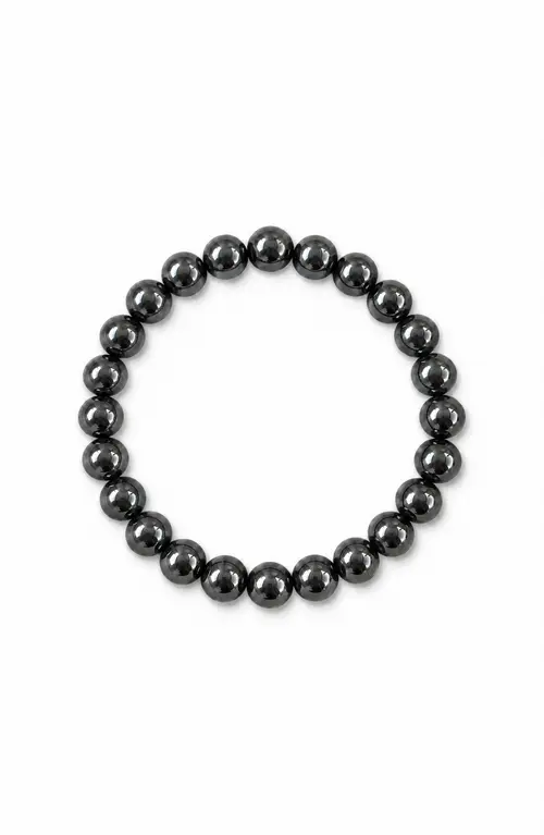 HUMANIST BEAUTY Crystal Beaded Bracelet - Hematite