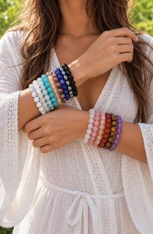 HUMANIST BEAUTY Crystal Beaded Bracelet - Kambaba