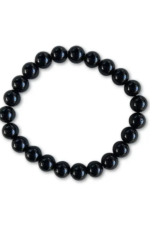 HUMANIST BEAUTY Crystal Beaded Bracelet - Obsidian