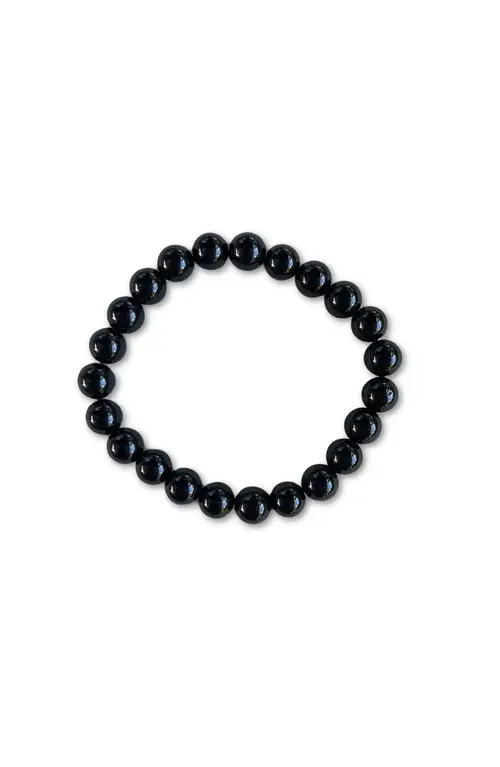 HUMANIST BEAUTY Crystal Beaded Bracelet - Obsidian