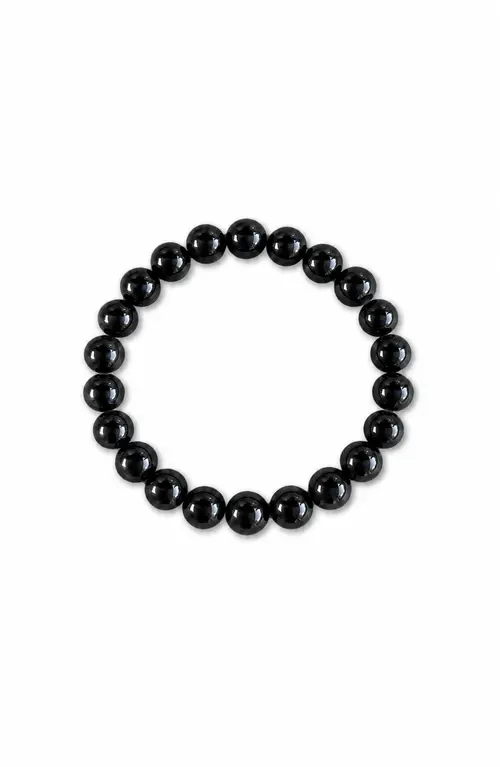 HUMANIST BEAUTY Crystal Beaded Bracelet - Obsidian