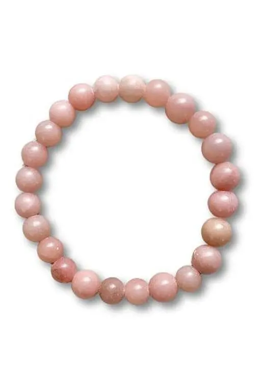 HUMANIST BEAUTY Crystal Beaded Bracelet - Pink Opal