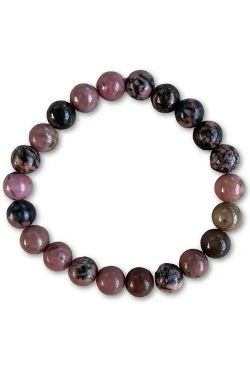 HUMANIST BEAUTY Crystal Beaded Bracelet - Rhodonite