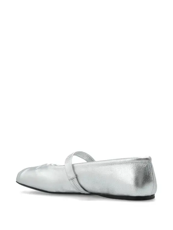 Marni Metallic Ballerina Shoes - Silver