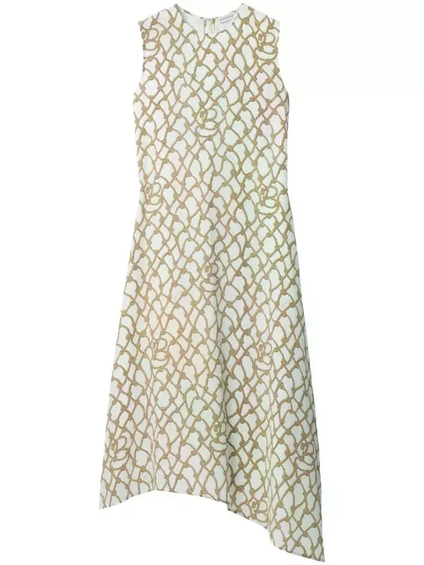 Burberry Knot-pattern Dress - White