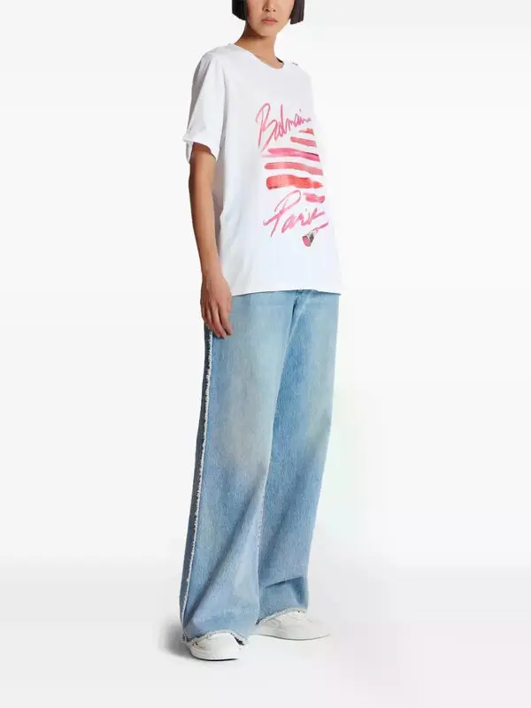 Balmain Lipstick-print T-shirt
