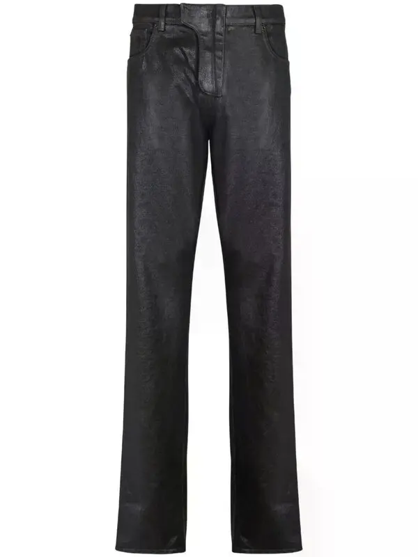 Balmain Logo Patch Trousers - Black
