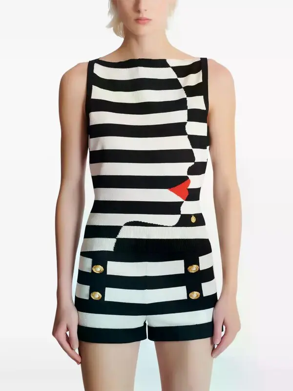 Balmain Mariniere Knit Top