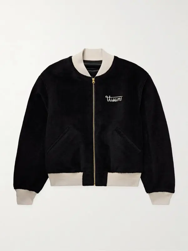 Visvim Reversible Embroidered Bomber Jacket - Black