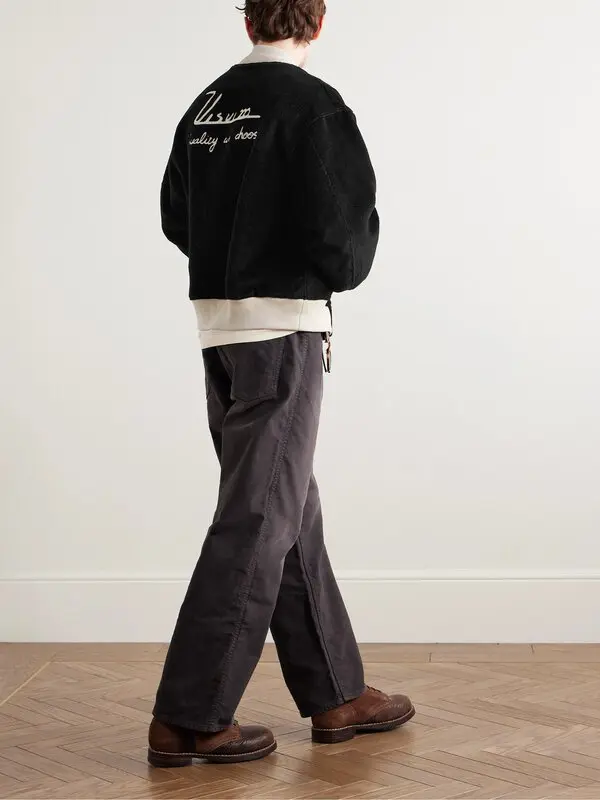 Visvim Reversible Embroidered Bomber Jacket - Black