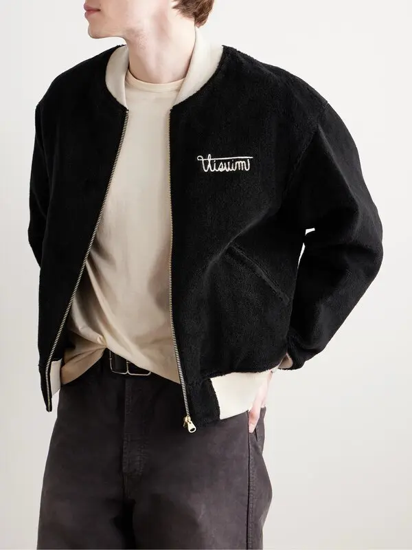 Visvim Reversible Embroidered Bomber Jacket - Black