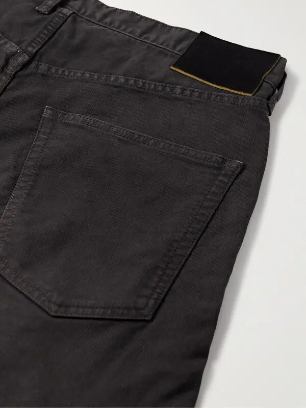 Visvim Fluxus 01 Slim-Fit Straight-Leg Trousers - Black | Editorialist