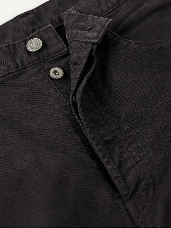 Visvim Fluxus 01 Slim-Fit Straight-Leg Trousers - Black | Editorialist