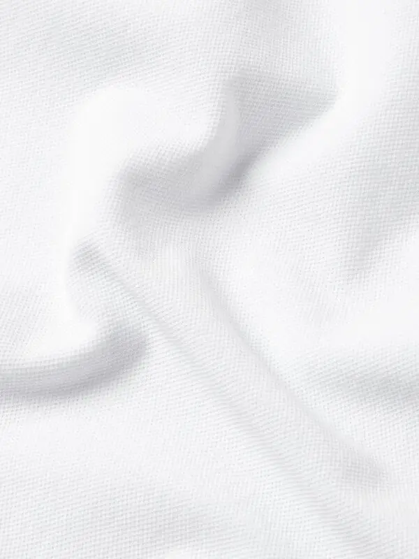 Stone Island Logo-appliquéd Cotton-blend Piqué Polo Shirt - White