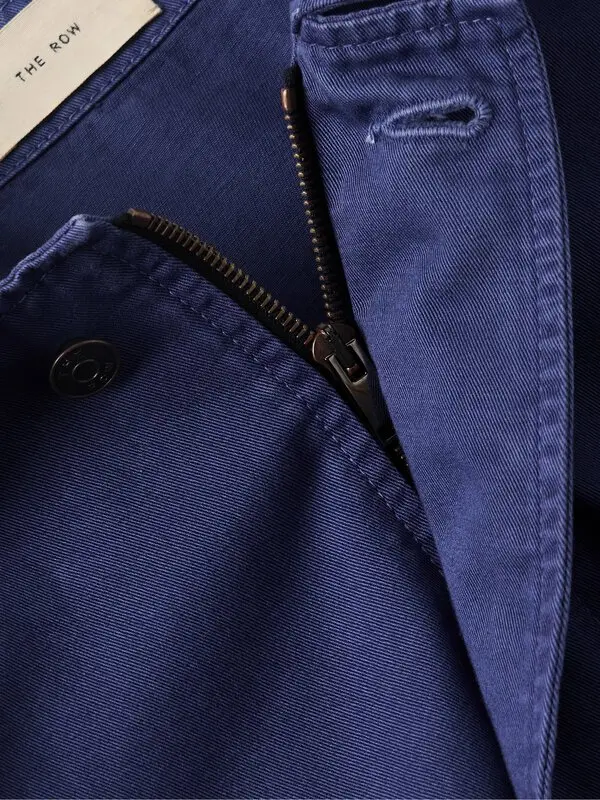 The Row Josha Cotton-Twill Jacket - Blue | Editorialist