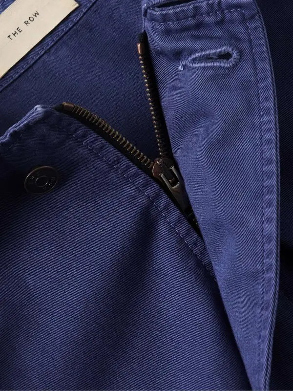 The Row Josha Cotton-Twill Jacket - Blue | Editorialist