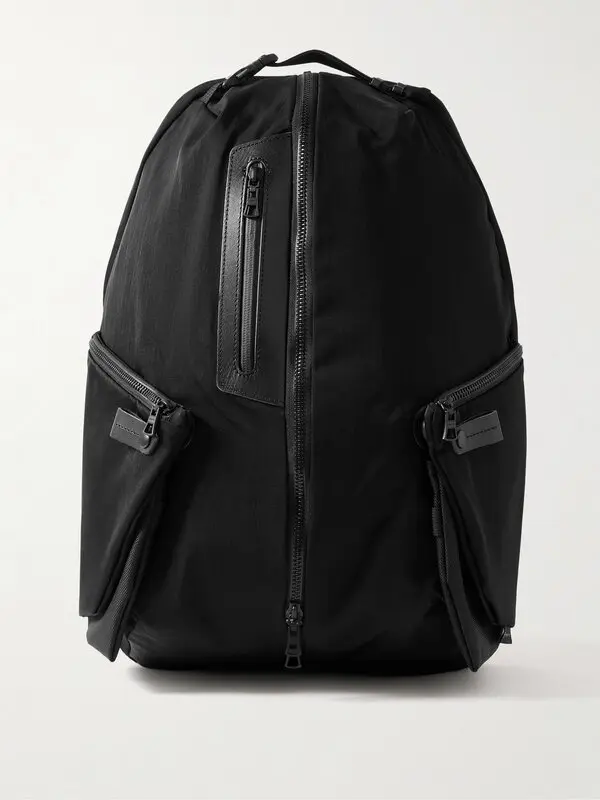 MASTER-PIECE CO Circus Leather-trimmed Backpack - Black