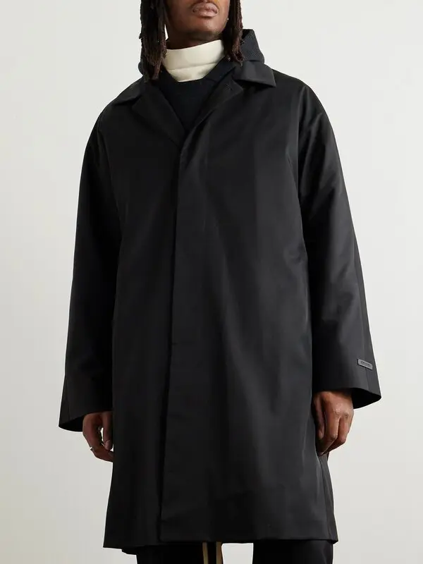 Fear Of God Oversized Twill Coat In Black - 50% Off | Editorialist