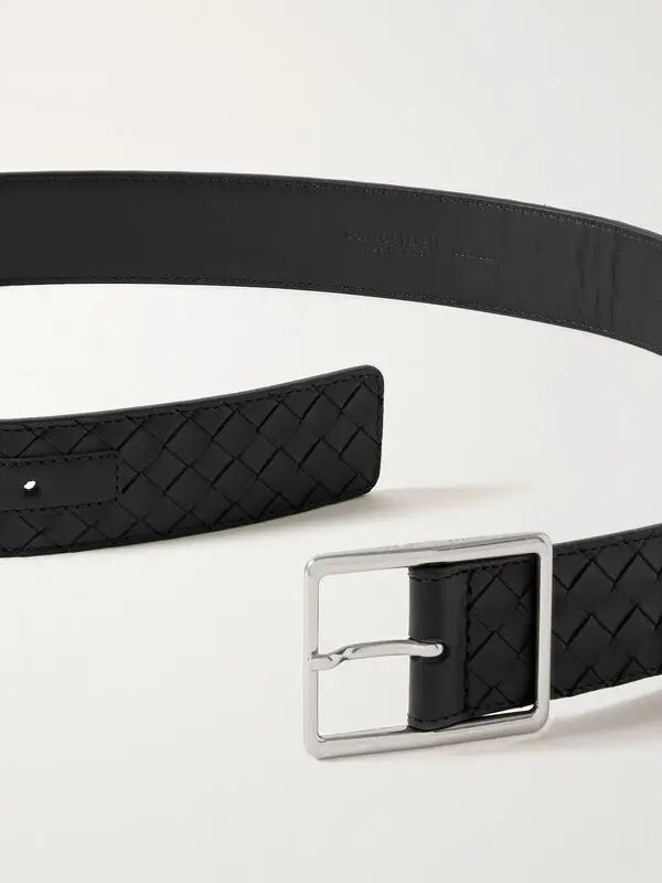 Bottega Veneta 3.5cm Intrecciato Leather Belt