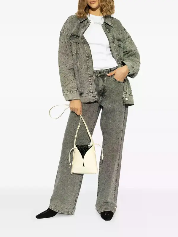 GESTUZ Stretch-cotton Denim Jacket - Grey