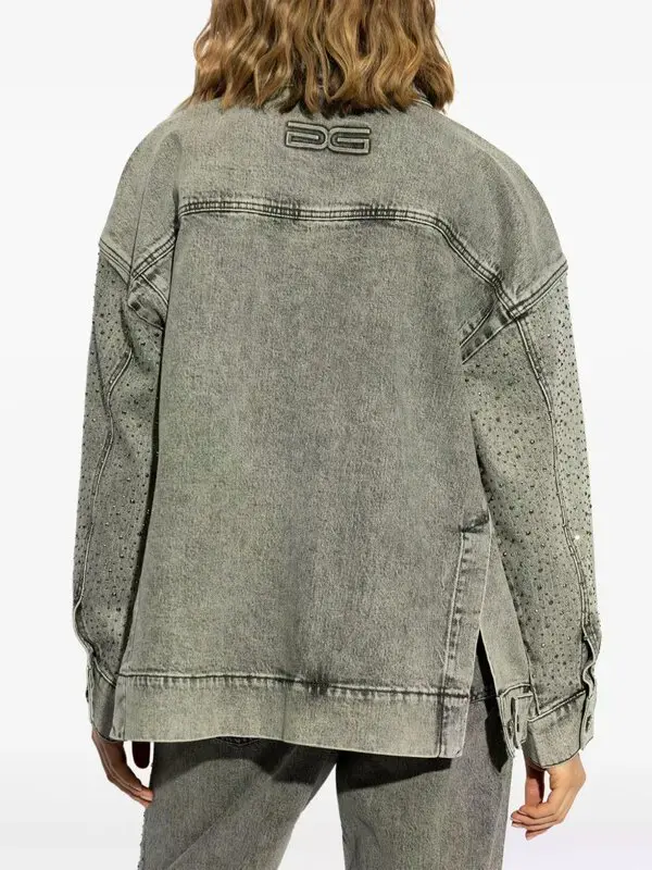 GESTUZ Stretch-cotton Denim Jacket - Grey