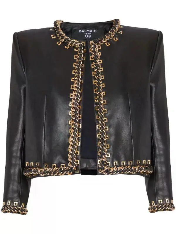 Balmain Chain Detail Jacket - Black