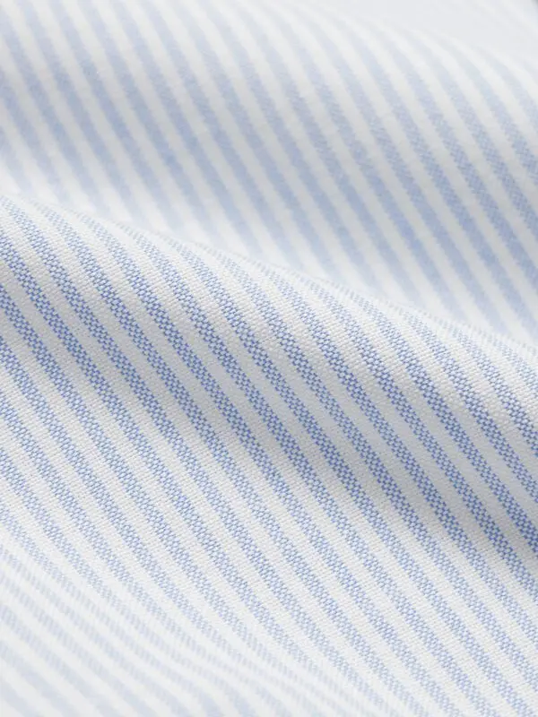 DRAKE'S Button-down Collar Striped Cotton Oxford Shirt